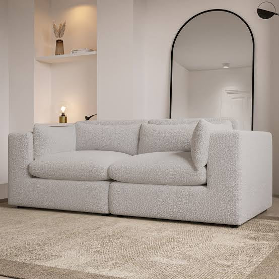 Deneo Two seater boucle couch – Sahara Africa Furnitures