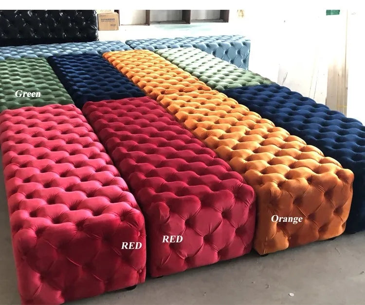 Bed Side Full buttoned Ottoman – Sahara Africa Furnitures