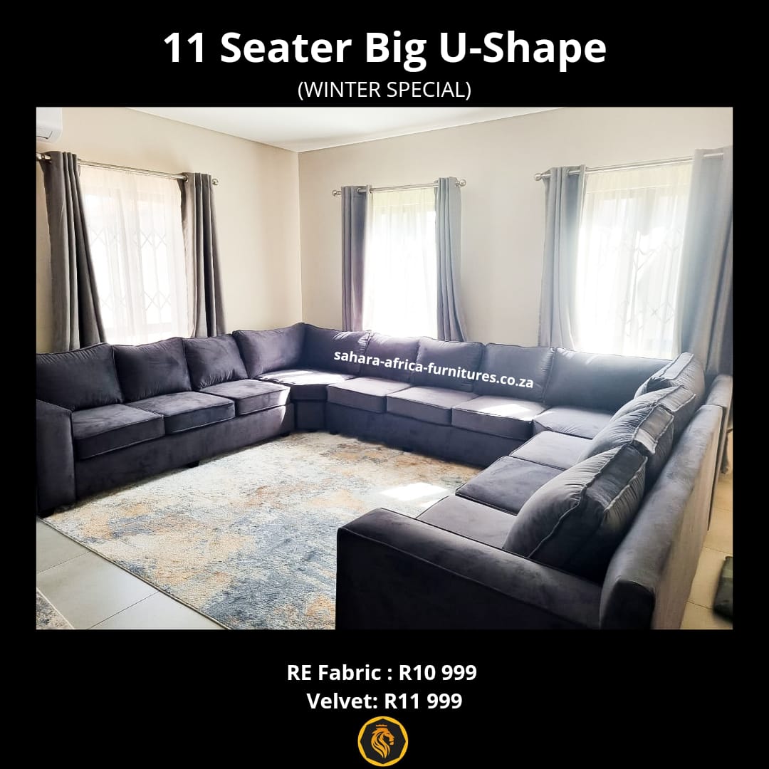 11 Seater Big U shape Couch – Sahara Africa Furnitures