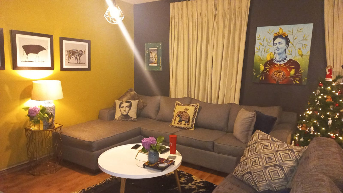 Lester Fabric L shaped couch – Sahara Africa Furnitures